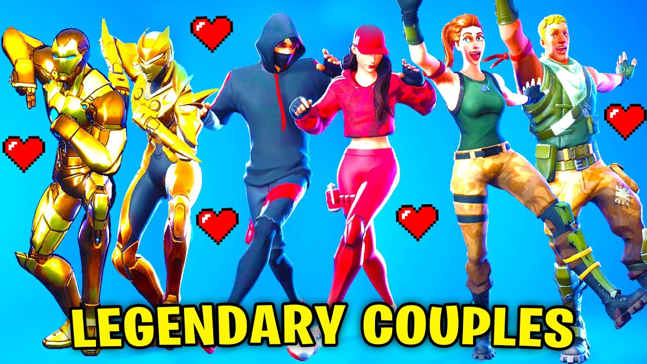 Legendary Fortnite Couple Skins With Best Dances & Emotes! (Tony Stark ...