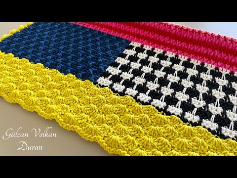 ARTAN İPLERİNİ DEĞERLENDİR 😍 Tığ İşi Retro Pop Battaniye Yapımı | Adım Adım Detaylı Anlatım