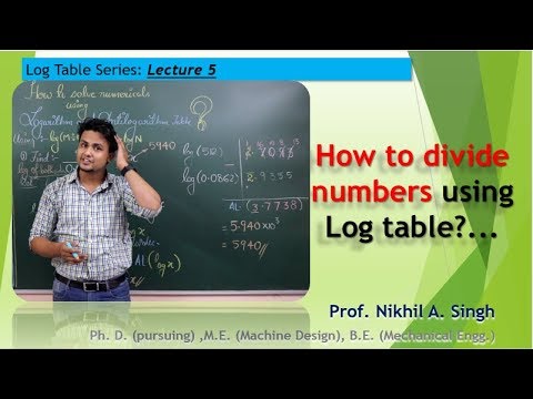 How to divide numbers using Log table? - YouTube