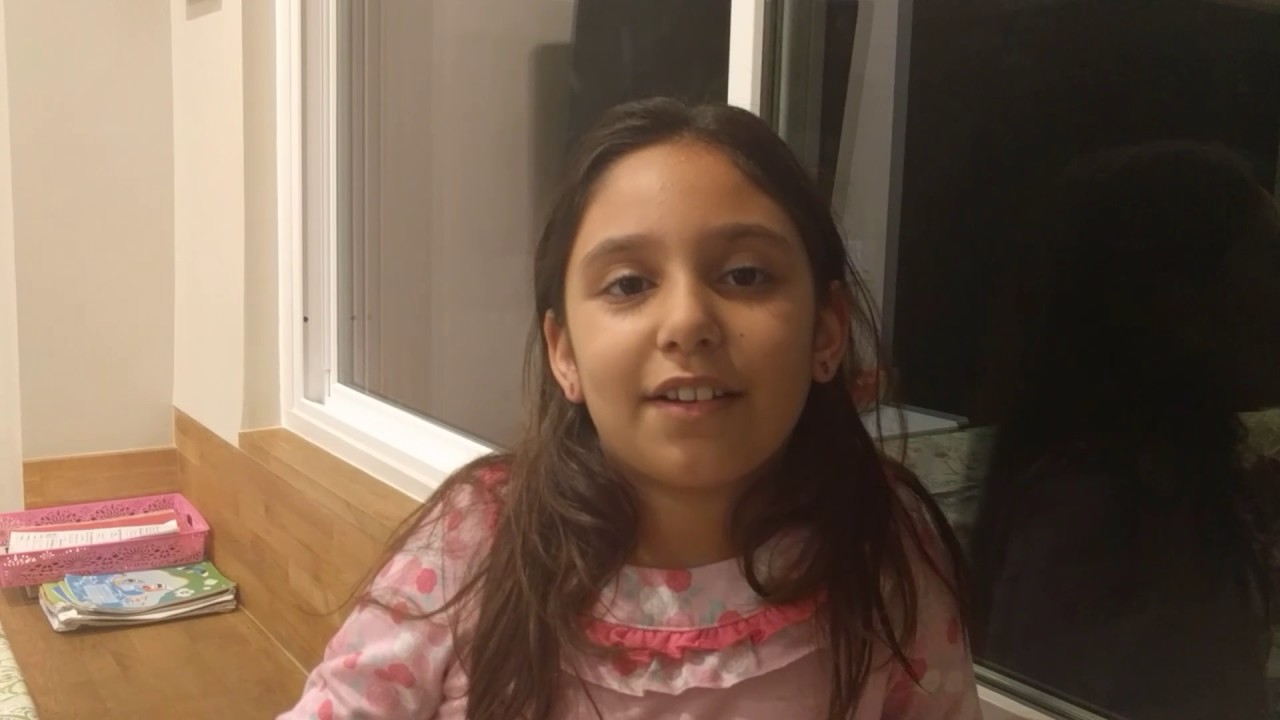 My daughter reciting an Armenian poem. Em Sireli Aybenaran. Իմ սիրելի ...