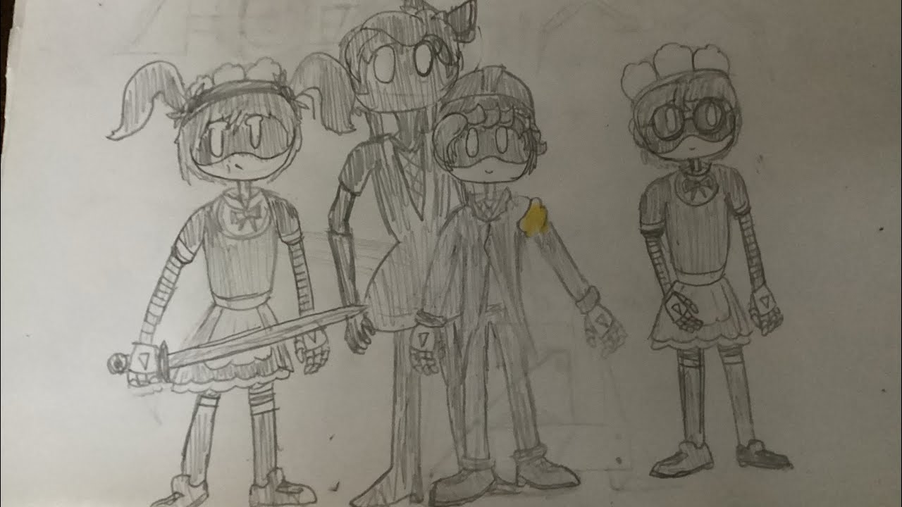 N, V, J and Tessa drawing - YouTube