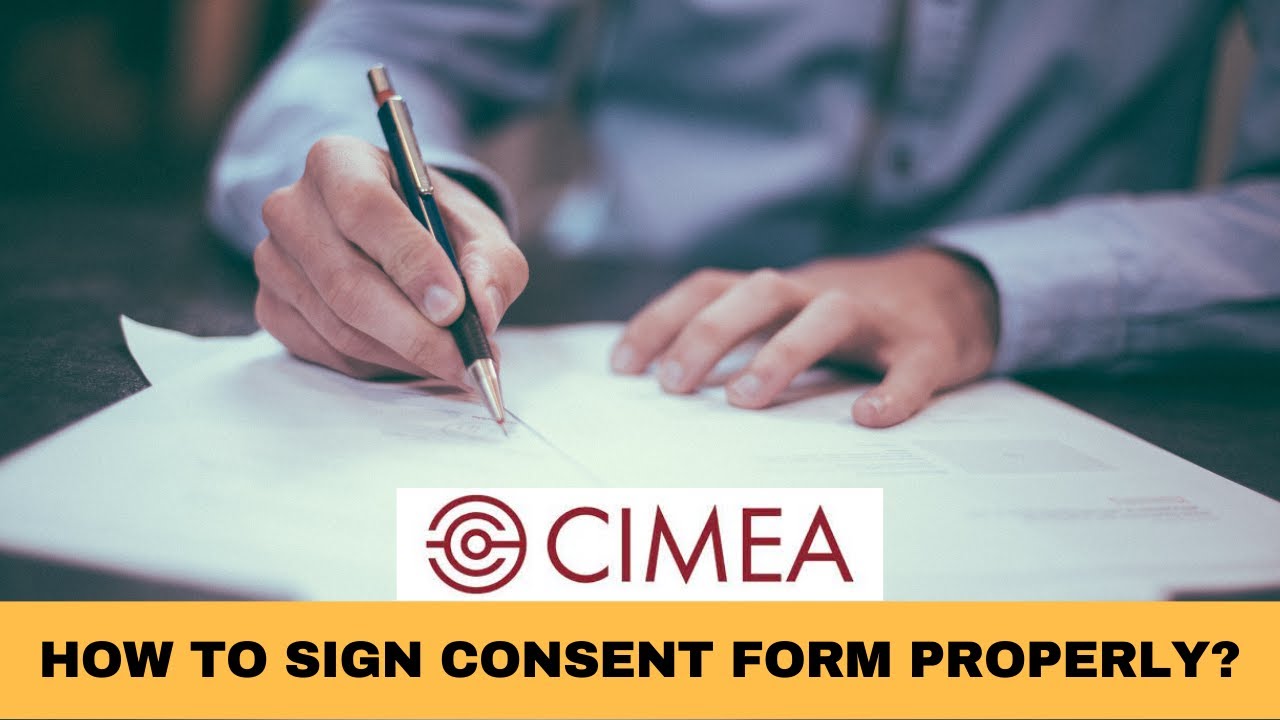 How to download/sign CIMEA consent form | CIMEA statement of ...