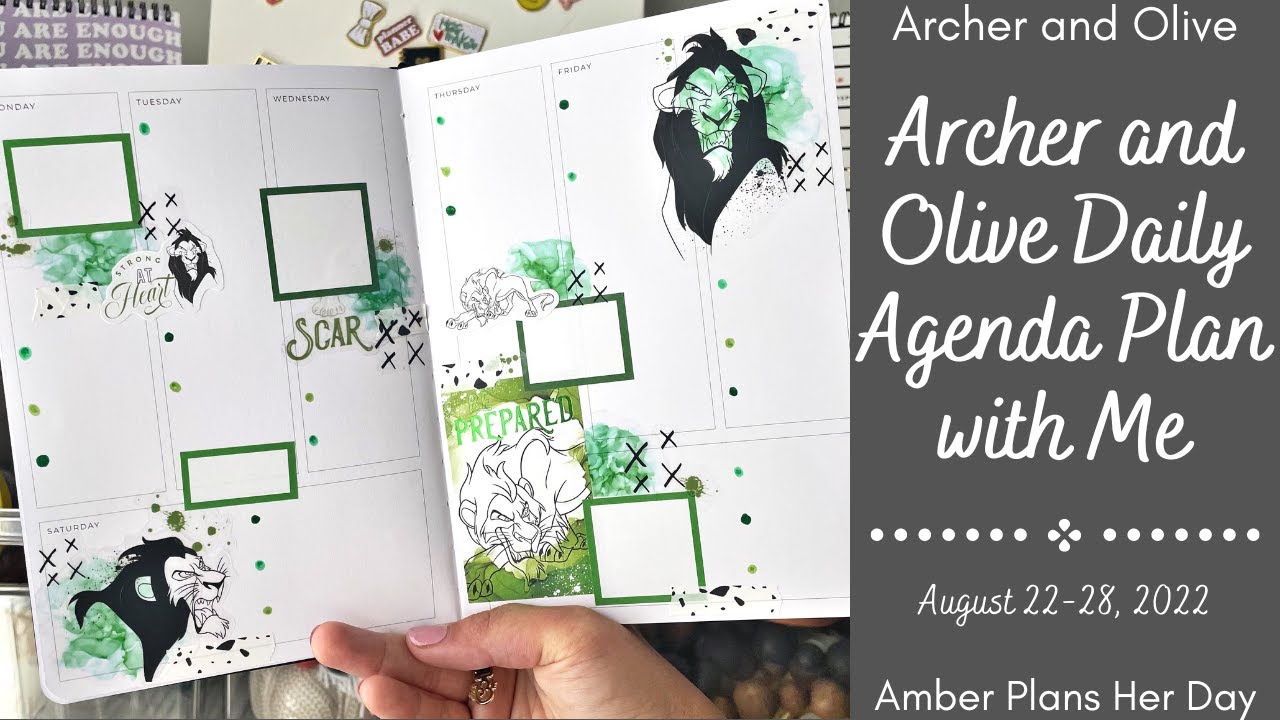 Plan with Me | Archer and Olive Daily Agenda | August 22 - 28, 2022 ...