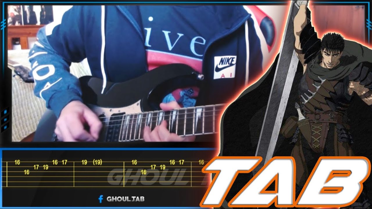 Berserk Opening 1 - Inferno (Guitar Tab 譜 Tutorial) - YouTube