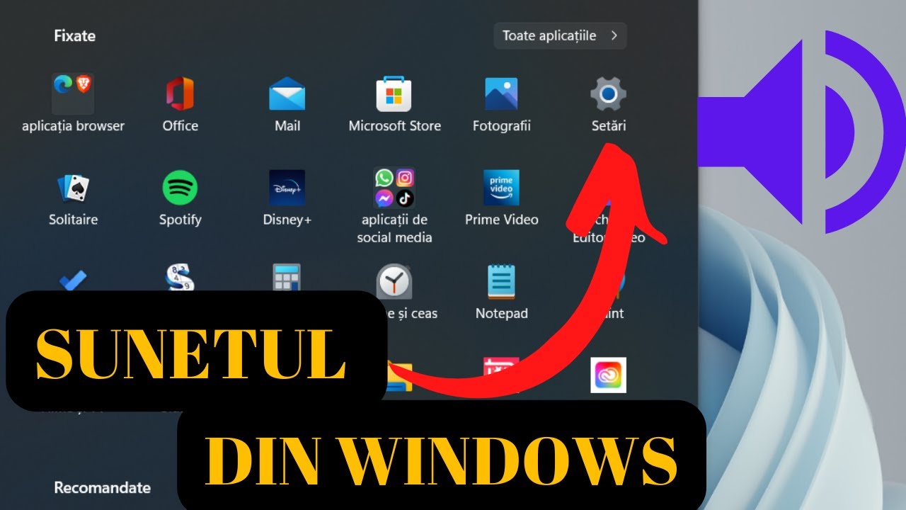 Windows 11 Tur rapid Setările de sunet în aplicația Setări sistem - YouTube