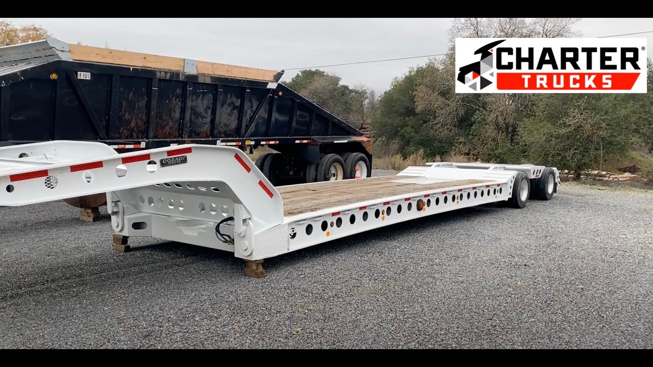 2001 Cozad Lowbed Trailer - Sold I CharterTrucks.com - YouTube