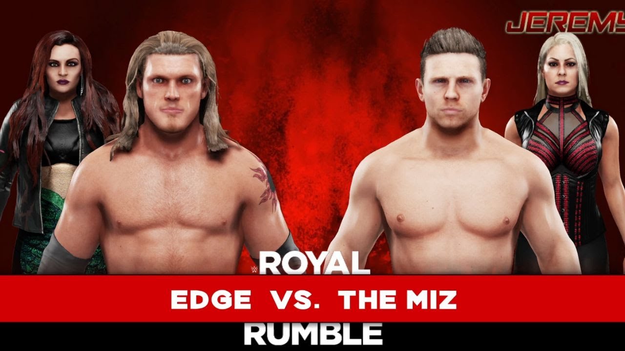 Edge with Maria vs The Miz with Maryse - WWE 2K19 JKuzap - YouTube