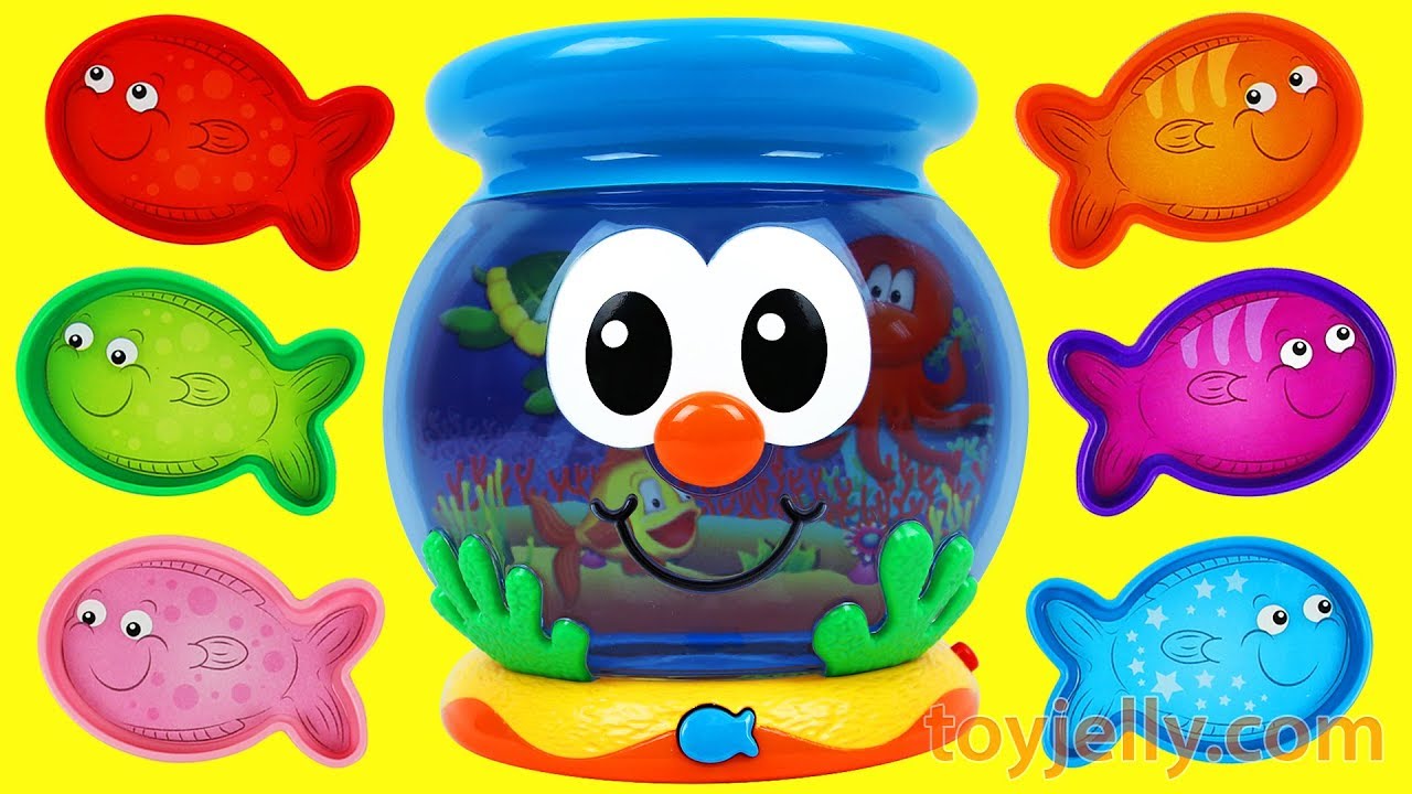 LEARN COLORS Fun Fish Bowl Kinder Joy Surprise Toys Preschool & Toddler ...