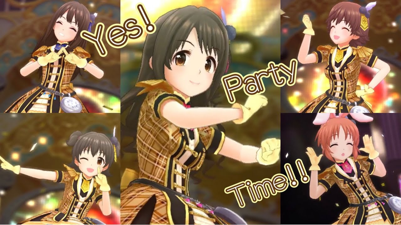 【デレステ MV】Yes! Party Time!!【島村卯月 渋谷凛 本田未央 赤城みりあ 安部菜々】 - YouTube