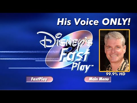 Disney's FastPlay, but it's just the announcer (Tom Kane)