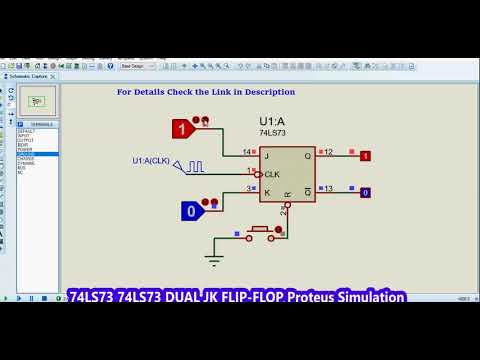 74LS73 Dual JK Flip Flop Proteus Simulation - YouTube