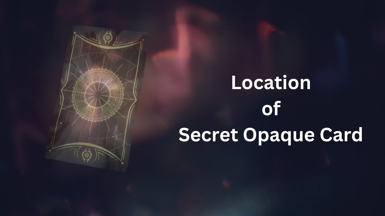 Discover the Secret Opaque Card Location in Destiny 2 - YouTube