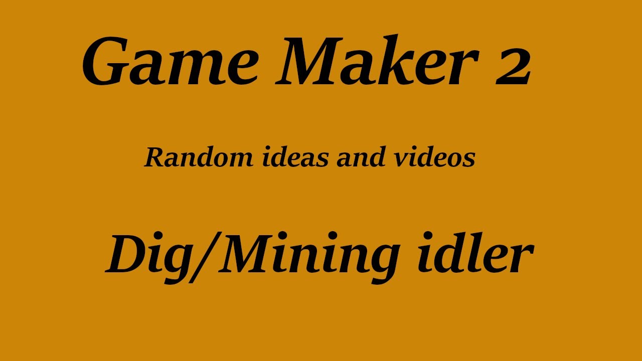Game Maker 2 2D Dig/mining game Part 1 - YouTube