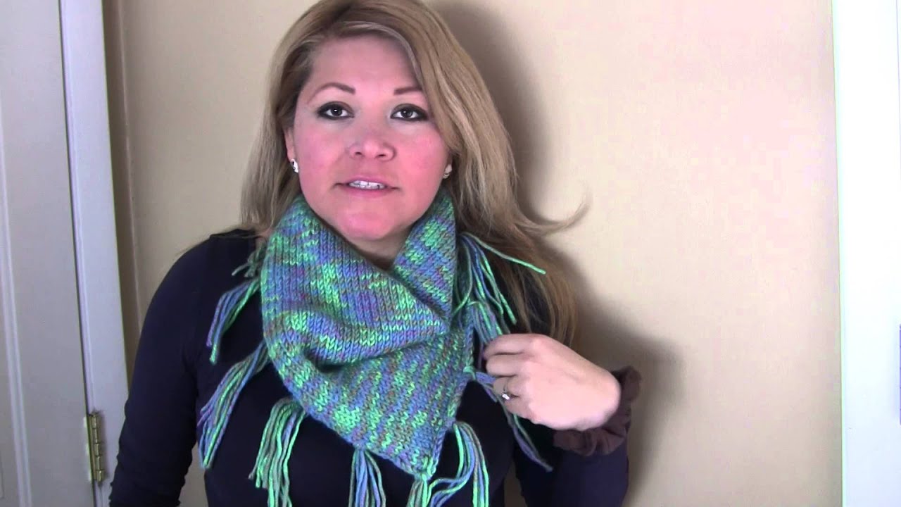 How to make a Knitted Neckerchief Part 1 - YouTube