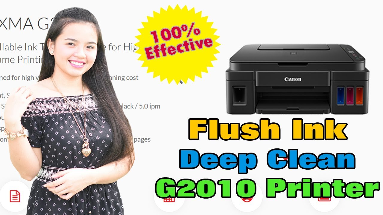 Cleaning Canon Pixma G2010 - YouTube