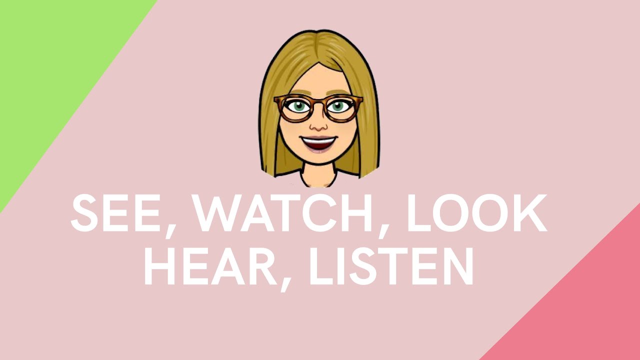Inglês para Iniciantes | SEE, WATCH, LOOK, LISTEN, HEAR - Como usar ...