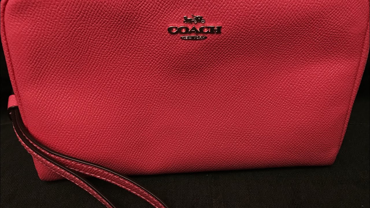 Coach Boxy Cosmetic Bag 20 - YouTube
