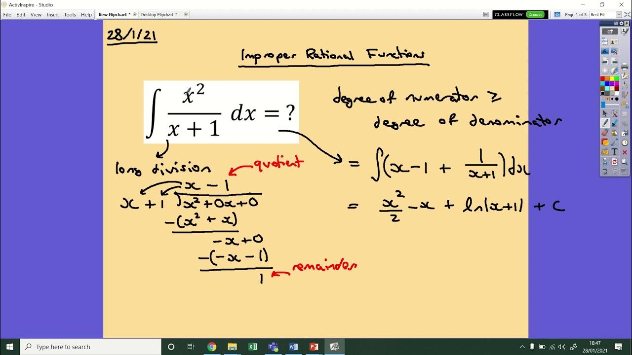 Improper Rational Functions Youtube