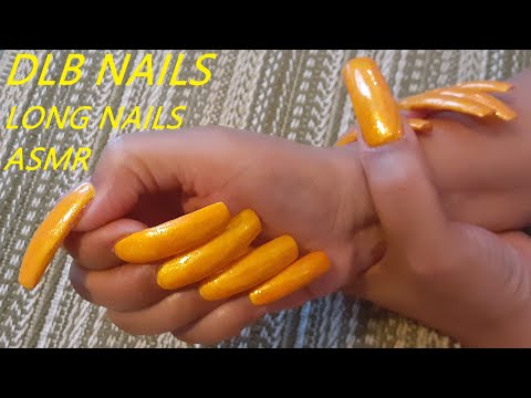 DLB Nails - LONG NAILS - ASMR - Tickling the Ivories (Ok it is plastic) with Sunshine Long Nails💗