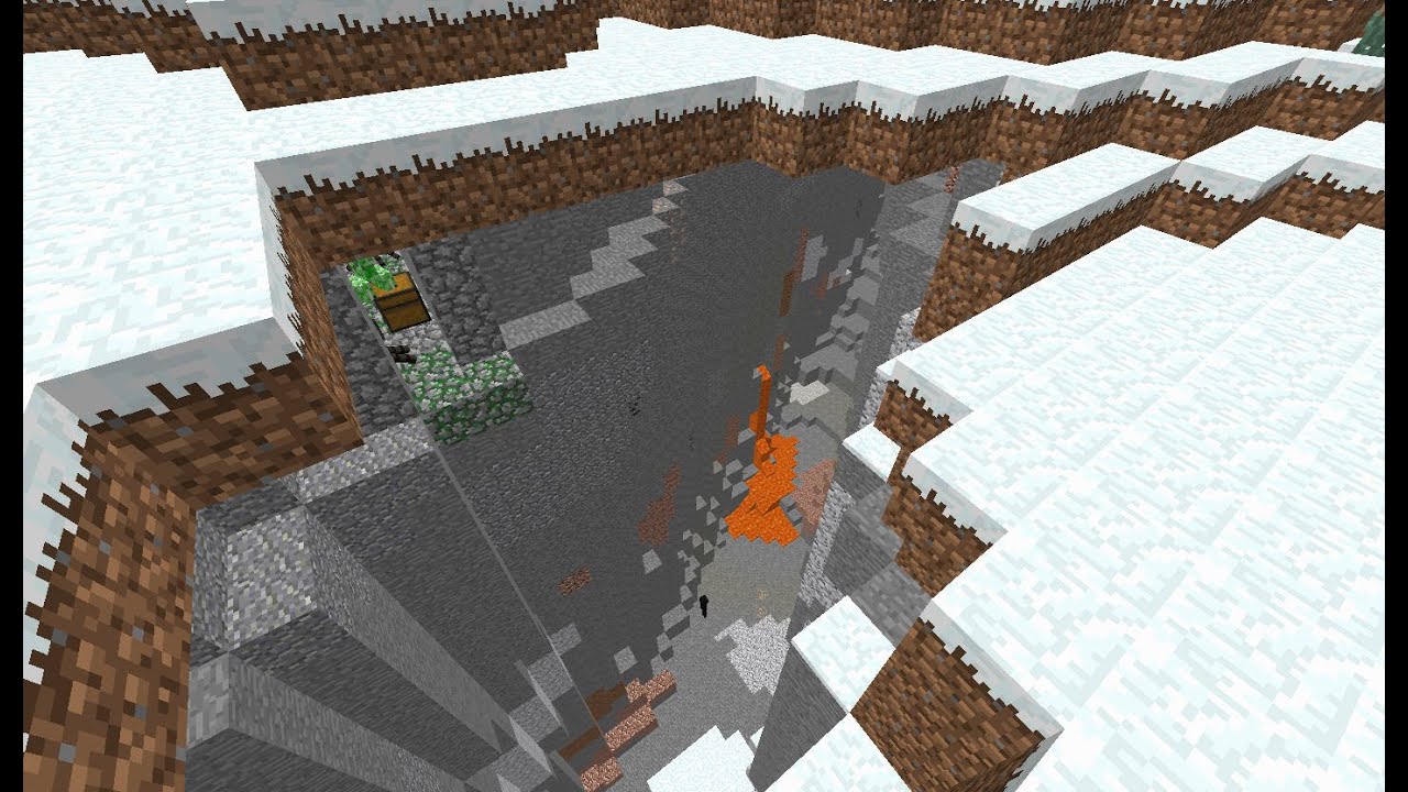 Cool double ravine surface dungeon spawner, ravine spawn Minecraft seed ...