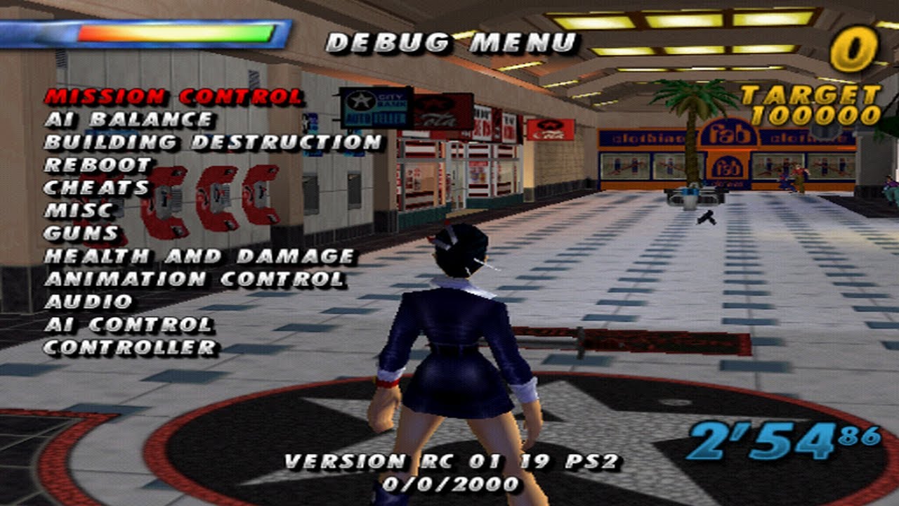 State of Emergency PS2 Debug Menu - YouTube
