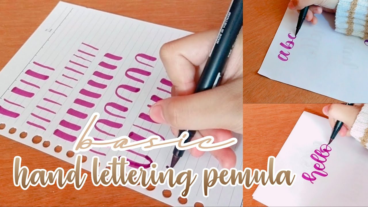 Hand lettering dasar untuk pemula - YouTube