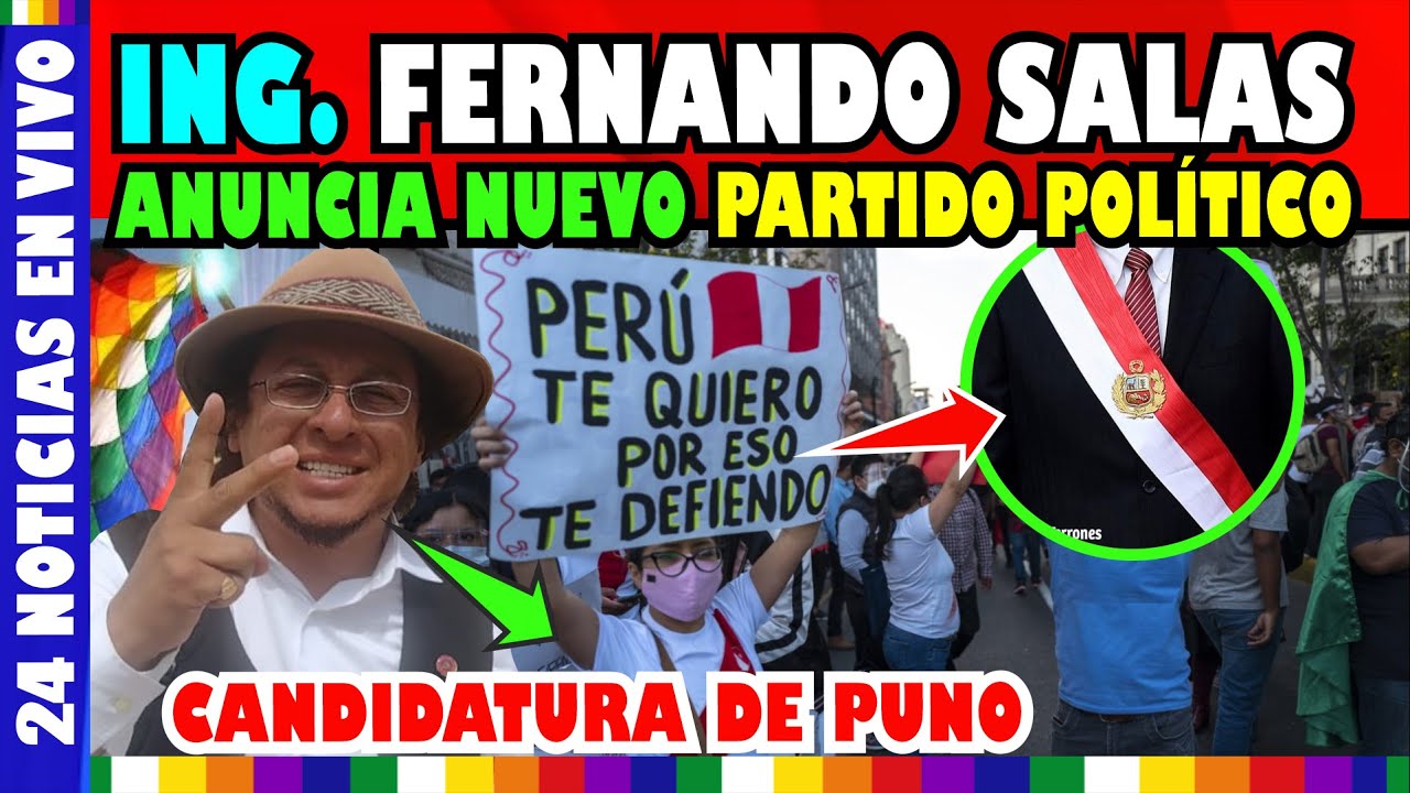 ULTIMO MINUTO 🔴ING. FERNANDO SALAS ANUNCIA CANDIDATURA DESDE PUNO PARA ...