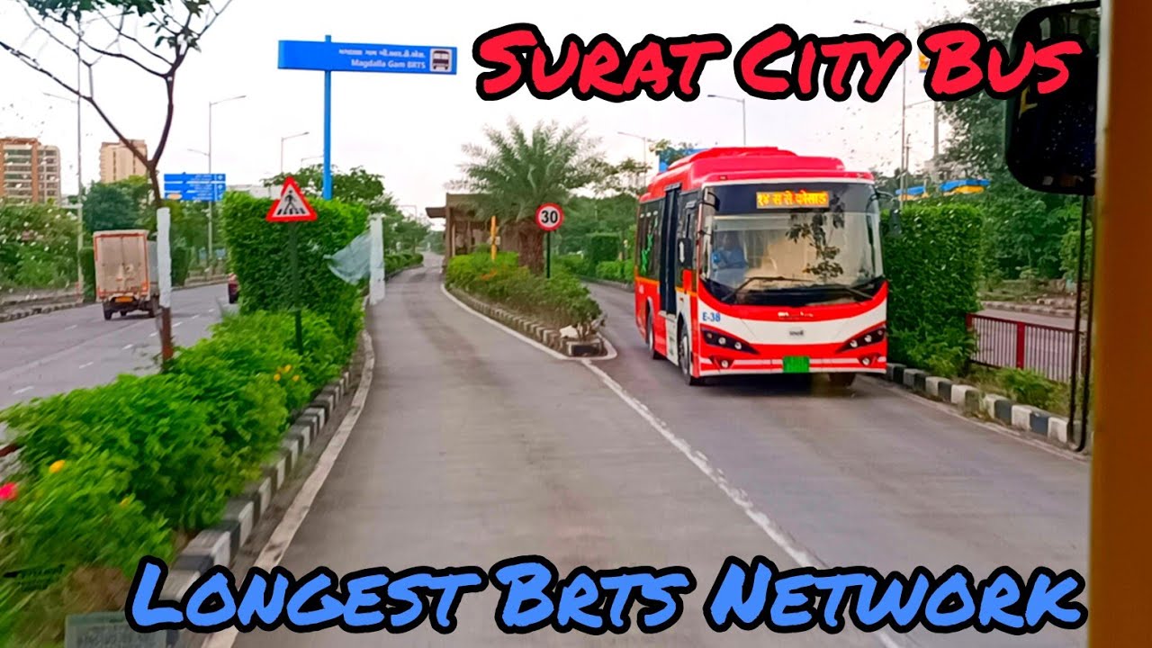 SURAT BRTS SURAT CITY BUS PAL RTO TO ONGC COLONY SURAT CITY