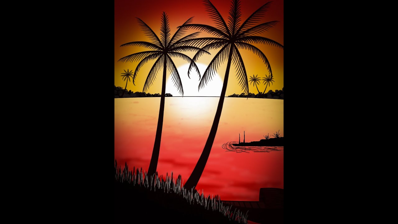 Cartoon Background drawing in photoshop - YouTube