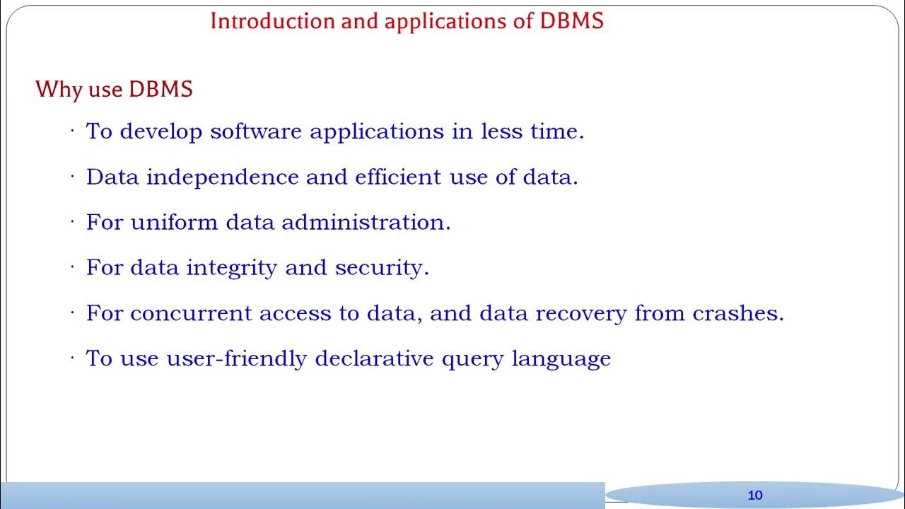 Introduction and applications of DBMS - YouTube
