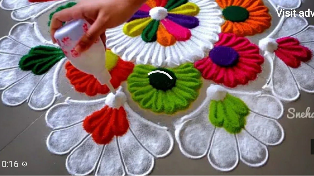 Big rangoli design with Diwali relexing video #rangrangoli #crafty # ...
