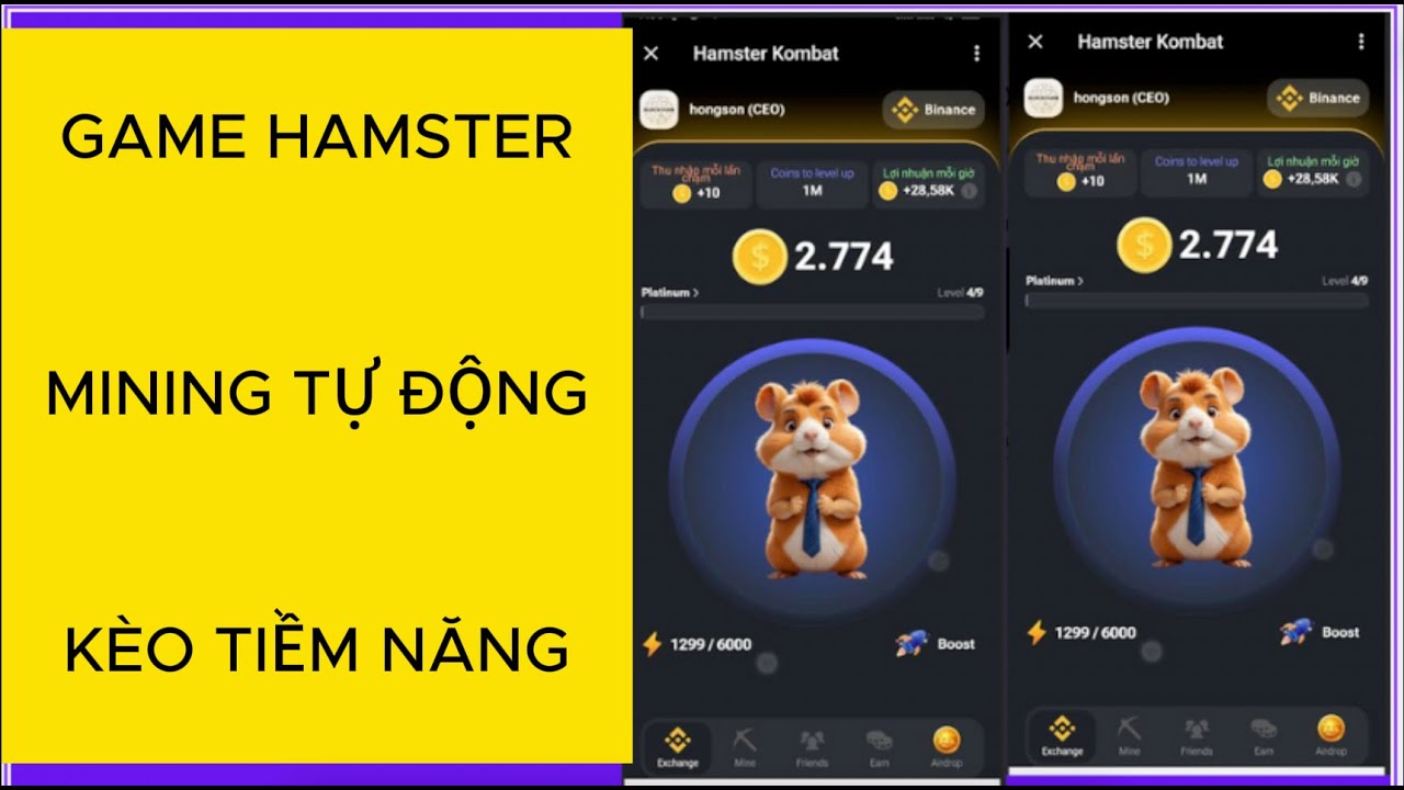 GAME HAMSTER - MINING TỰ ĐỘNG - KÈO TIỀM NĂNG - YouTube