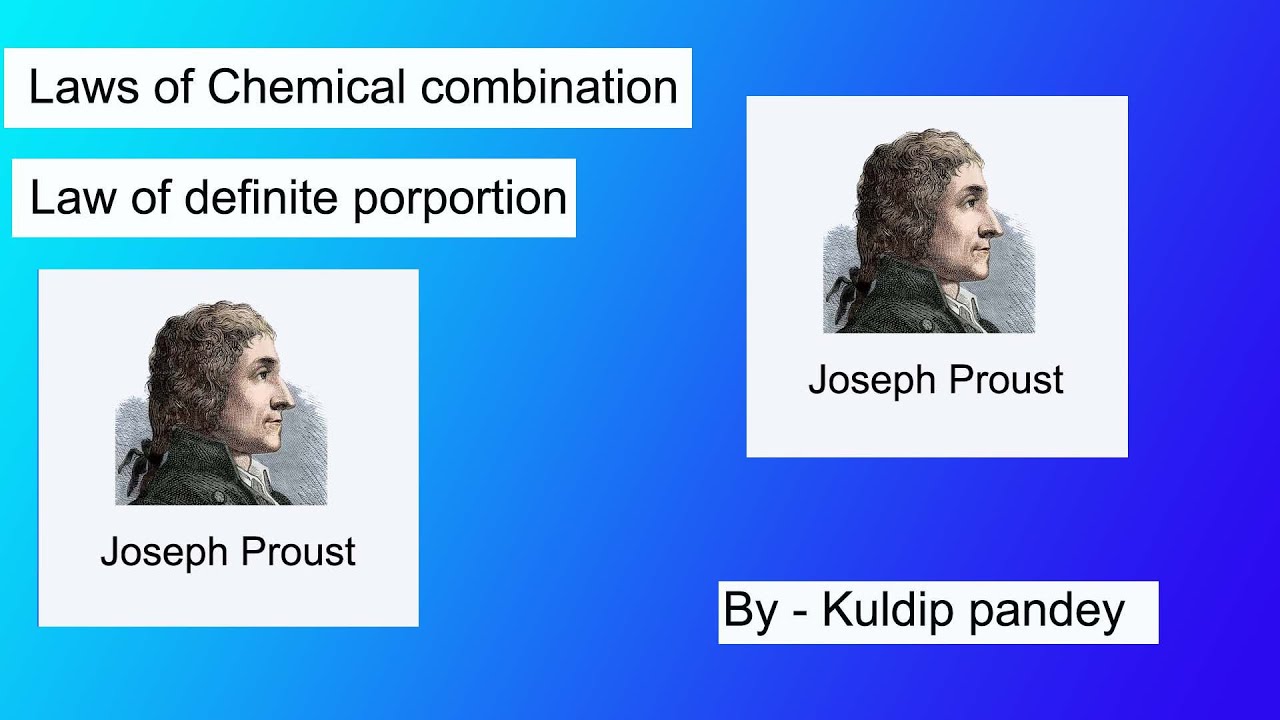 Law of definite porportion | Class 11th Chemistry | Joseph proust - YouTube