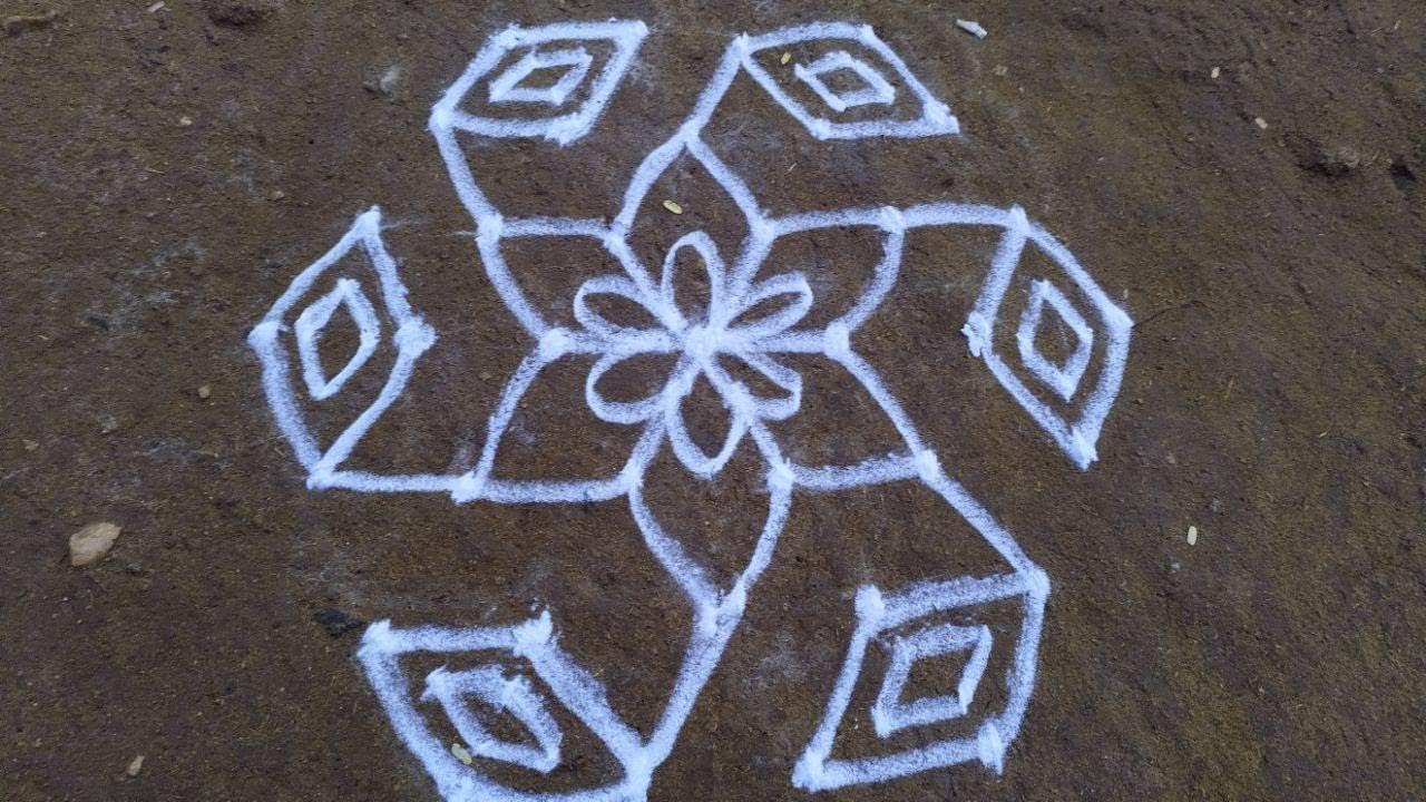 Simple Daily Rangoli By KamalakshiDaskondappa - YouTube
