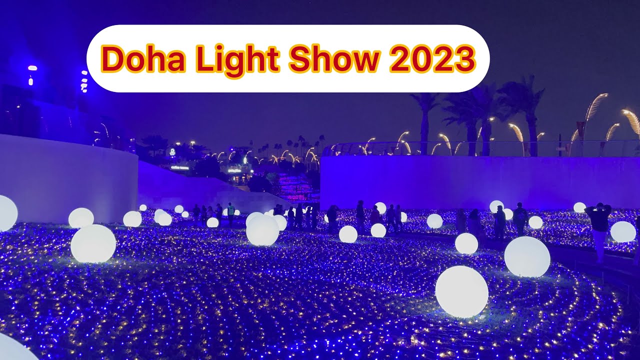 Light Show in Qatar | Doha Corniche Road | Qatar National Day 2023 ...