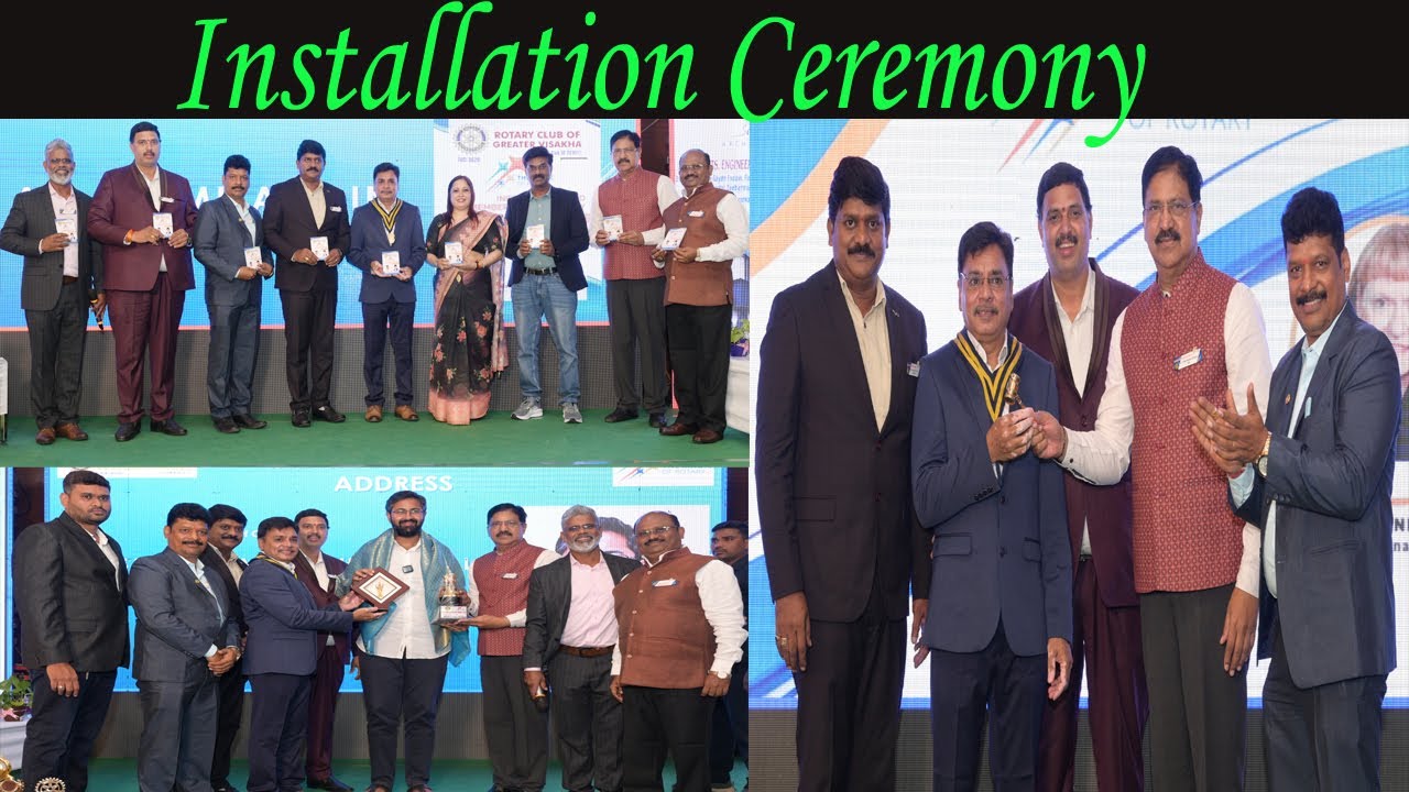 Installation Ceremony of Rotary Club Of Greater Visakha Vizag Vision ...