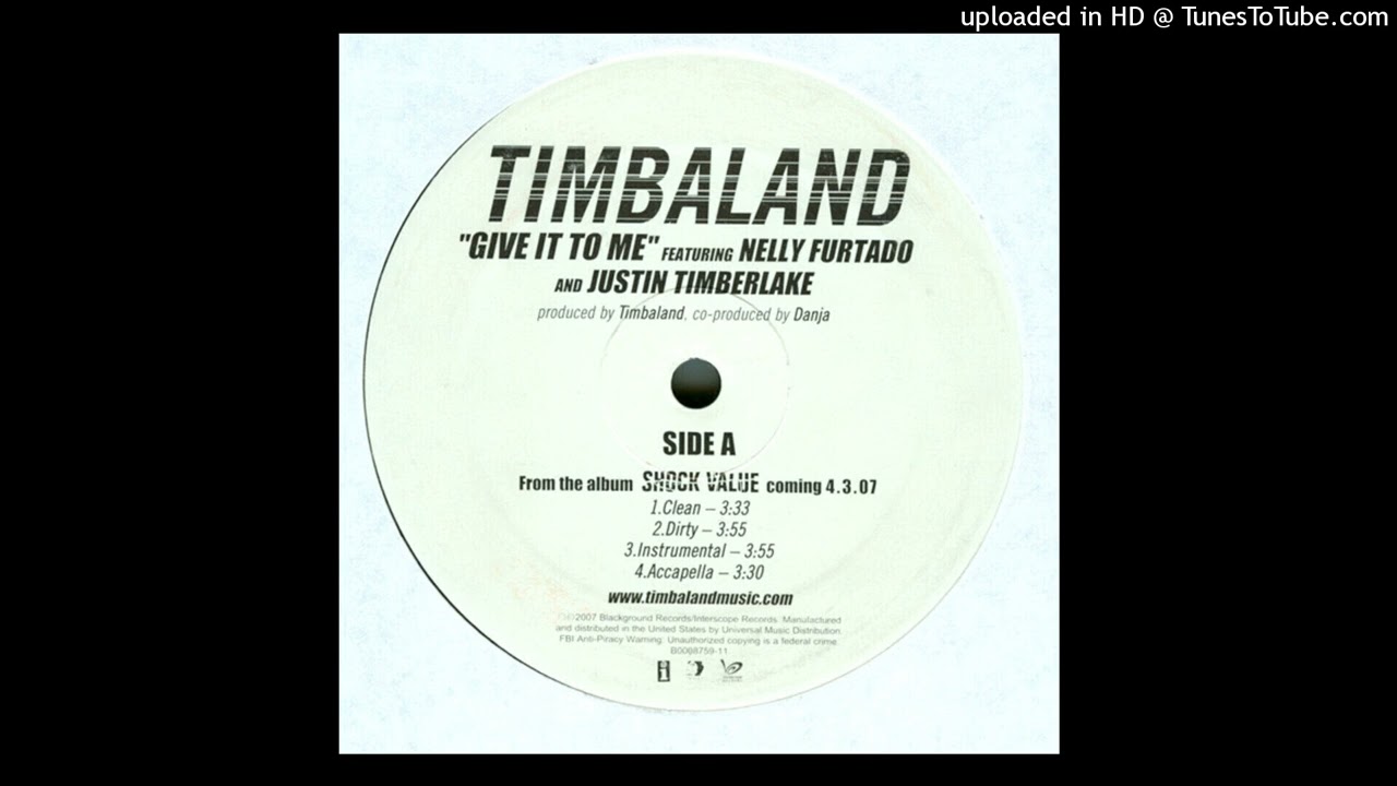 Timbaland - Give It To Me (Instrumental) - YouTube