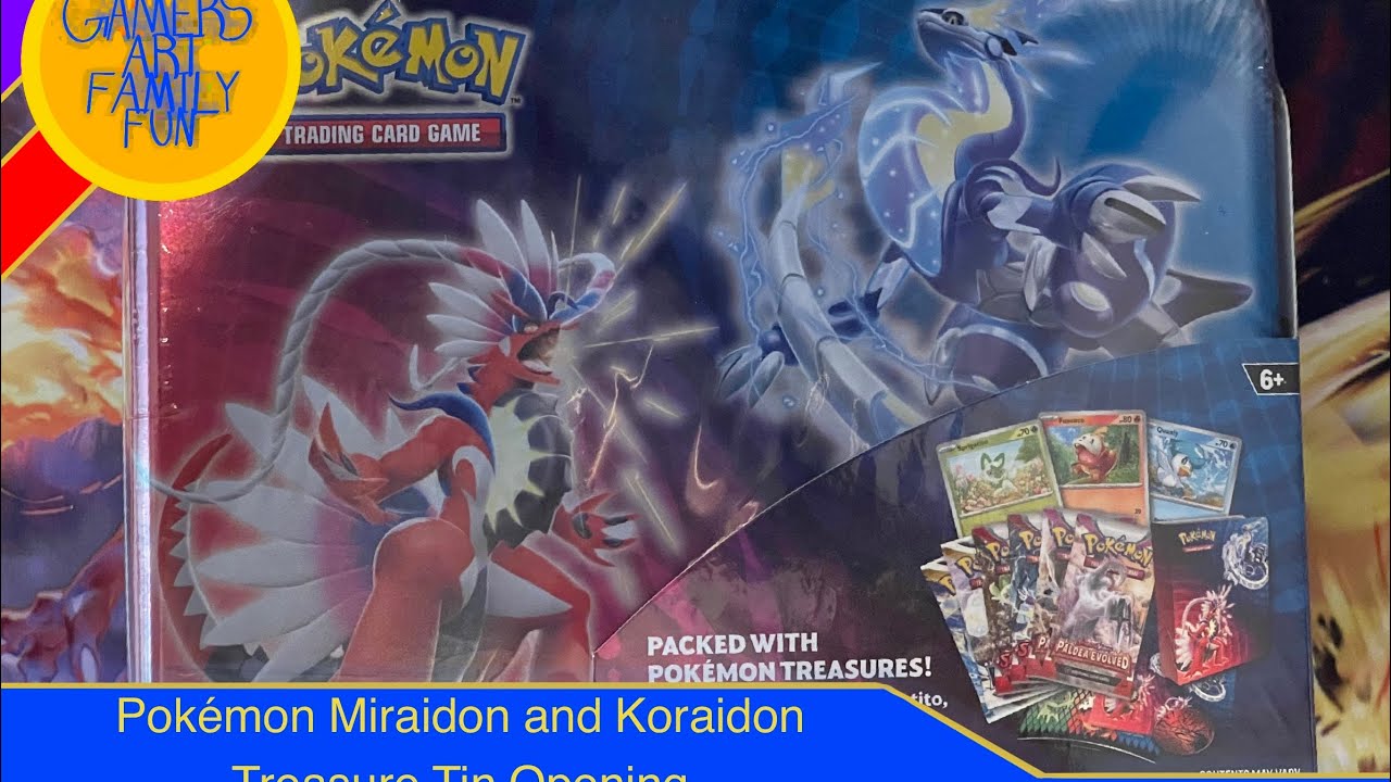 Pokémon Miraidon and Koraidon Treasure Tin - YouTube
