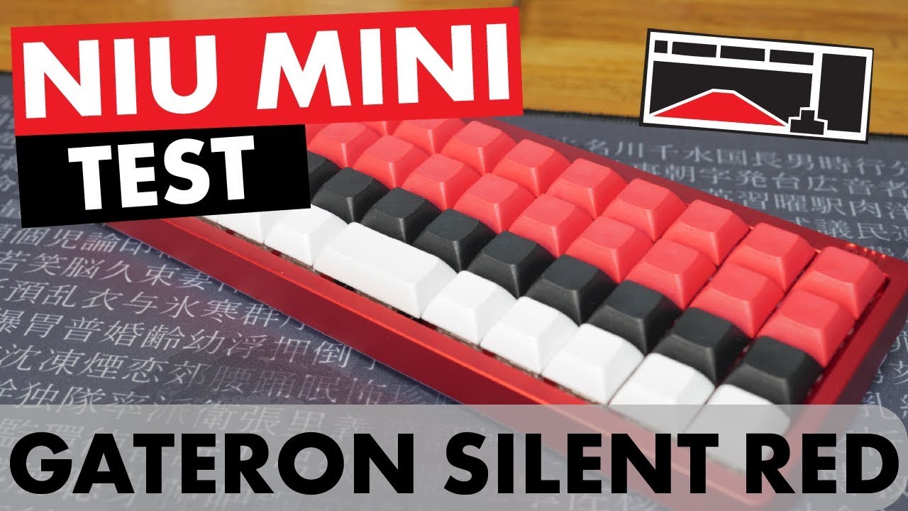 NIU Mini Typing Test with Gateron Silent Red Switches - YouTube