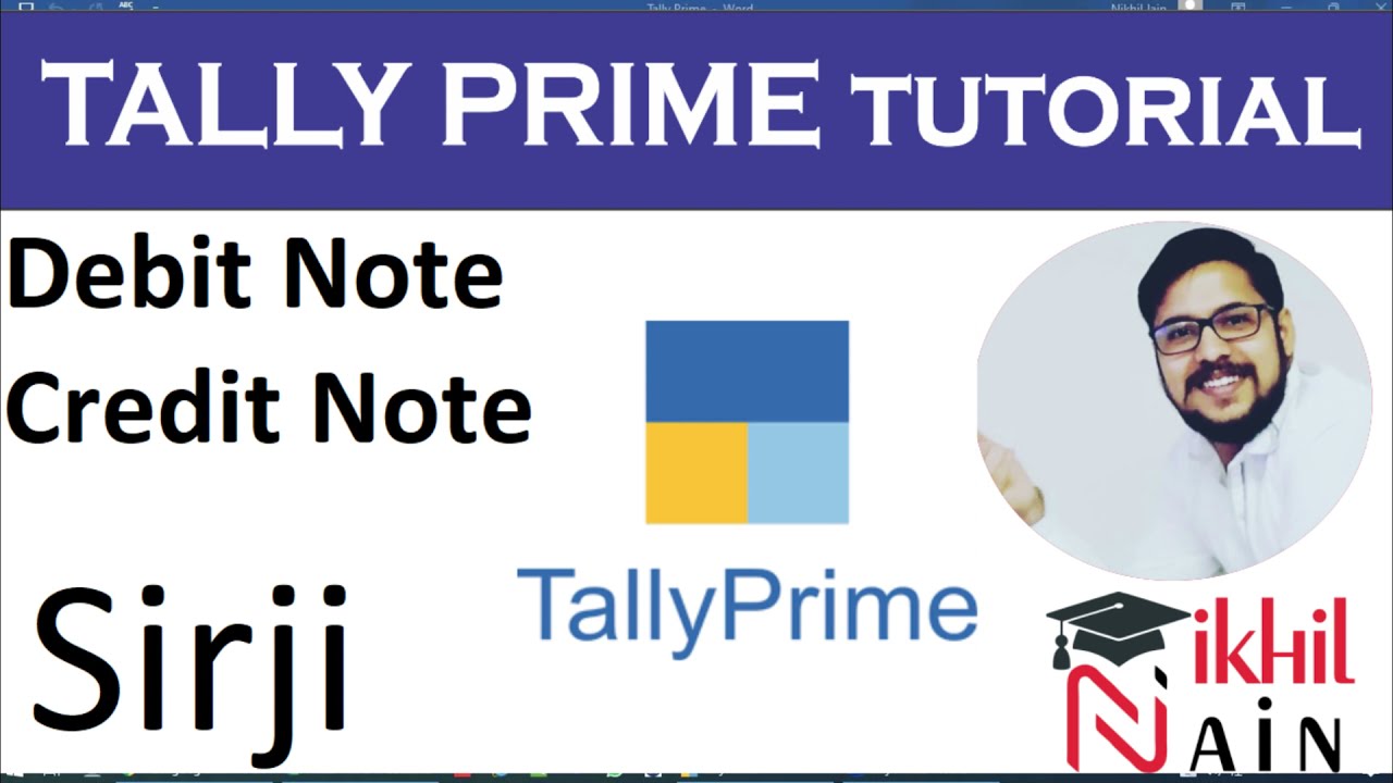 Tally Prime Credit Note & Debit Note in Hindi by Sirji | Purchase ...
