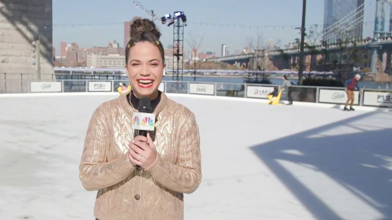 Ice Skate Under The Brooklyn Bridge At Glide Rink | New York Live TV ...