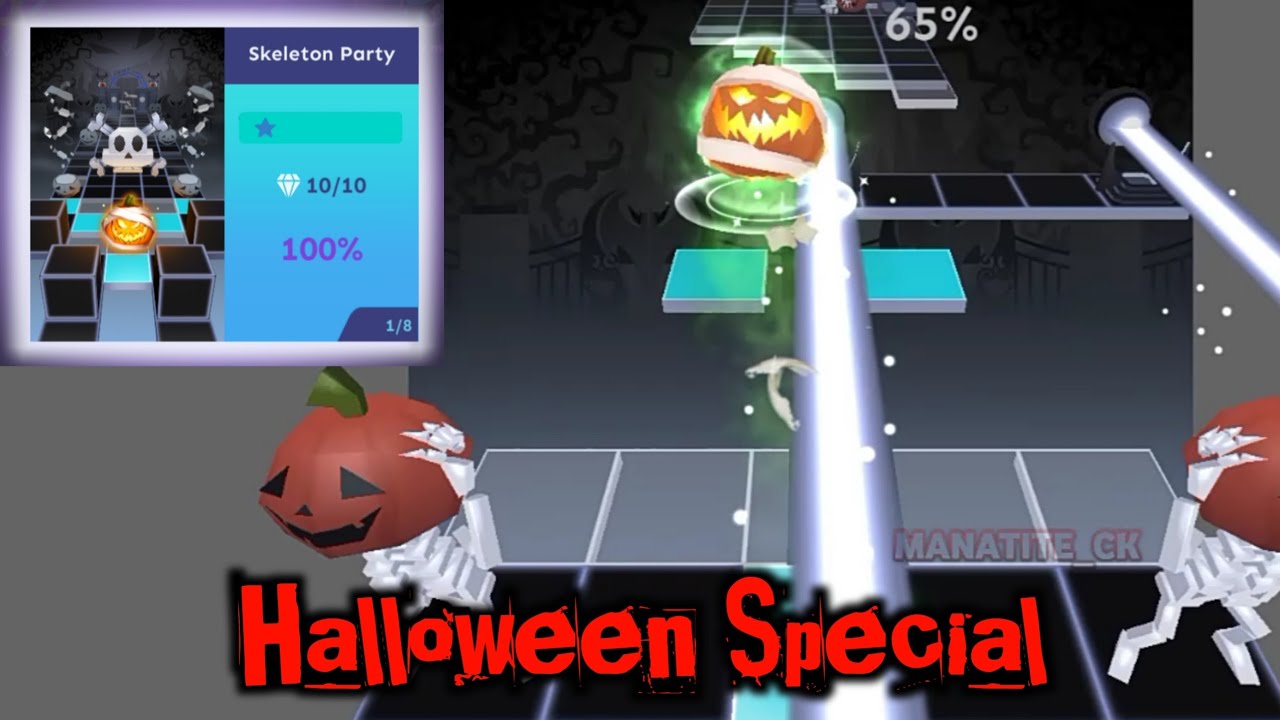 Rolling Sky - Skeleton Party [Halloween Special] - YouTube