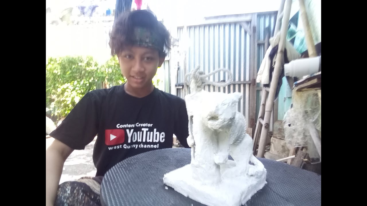 Buat Patung Macan Kentongan Simbol Kyai dan Agama Budaya - YouTube