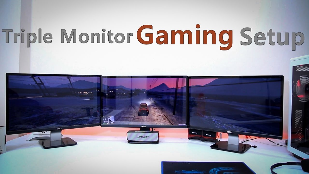 How to do Dual or Triple Monitor Setup for Gaming or Workstation - YouTube