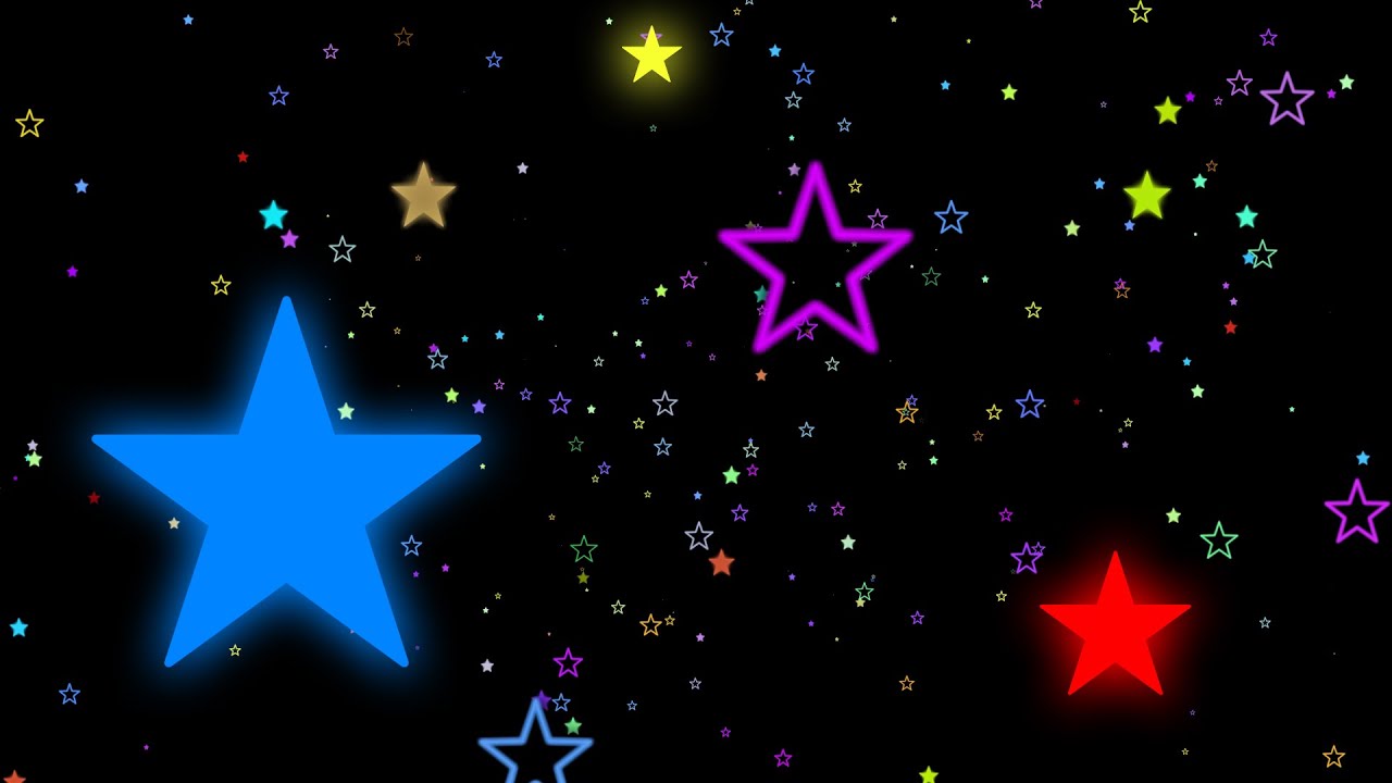 Colorful Neon Stars Flying Background Video Animation 🌟 Star Wallpaper ...