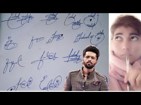 Fahad Mustafa name signature#easy tips of your own name signature#name ...
