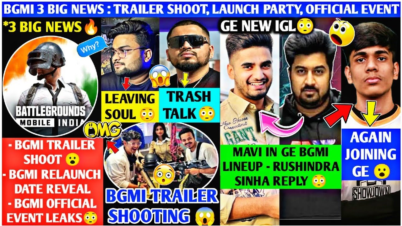 AMIT LEAVING SOUL😳BGMI BACK IN IOS, TRAILER SHOOT, OFFICIAL LAN - BIG ...