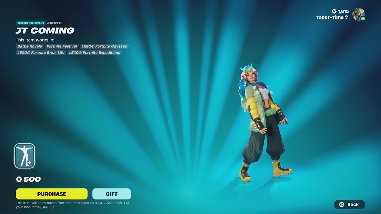 Fortnite x JT Coming + BLAH BLAH BLAH Emote Returns For The FIRST TIME ...