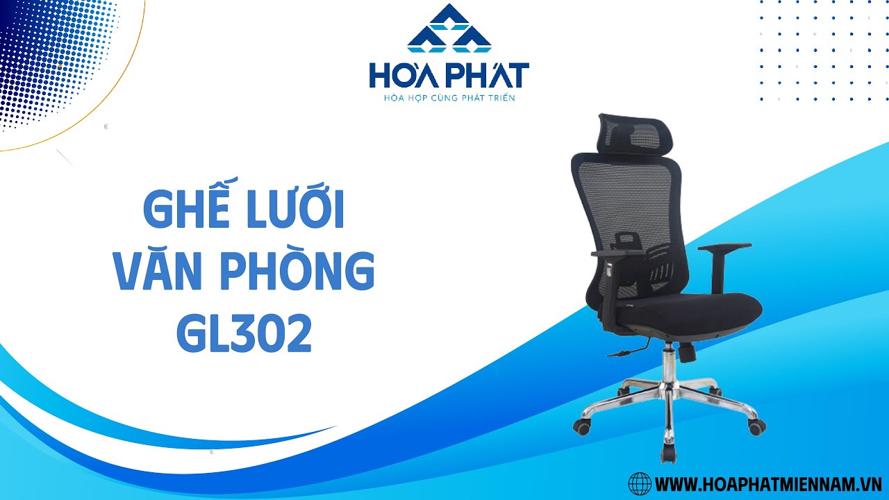 Ghế Lưới Xoay Văn Phòng GL302 | Nội Thất Hòa Phát - YouTube