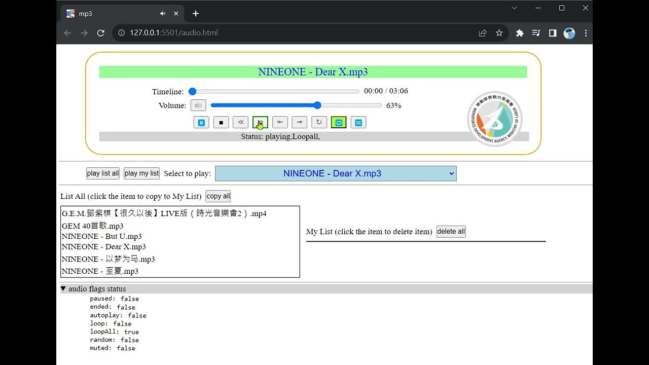 Web Audio Player (demo) - YouTube